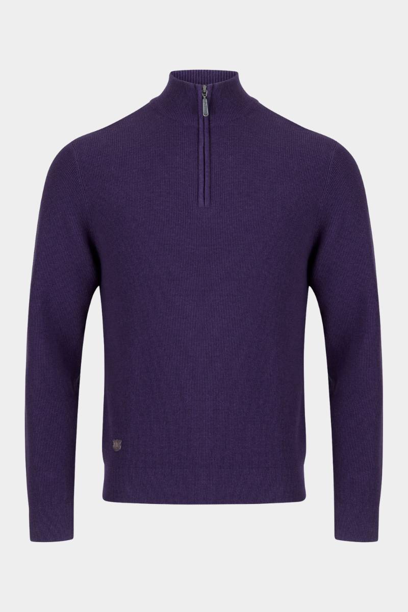 6th Sense Tommy 1/4 Zip Purple | Mens Knit Purple Jumper – Patrick ...